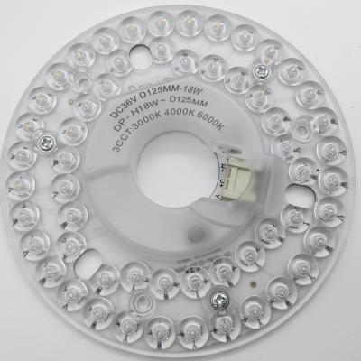 China Aluminum PCB LED DOB Module 9-48W 125mm Ceiling Fan Light Replacement with 3CCT Color Temperature and 120 lm/W Efficacy for sale