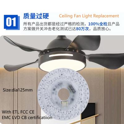China 125mm Round PCB LED Retrofit Kit 22W 2200LM 3CCT 3000K/4500K/6000K for Ceiling Fan Light Replacement for sale
