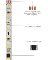 China SMD2835 120LEDs/m Smart Running Lamp Bar LED Strip Light DC24V 10m with Backflow Effects for sale