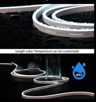 China Custom Silicone Flexible Diode Neon Strip Lights 2700K-5700K RGBW LED with IP67 Rating and DC12V/24V Input for sale