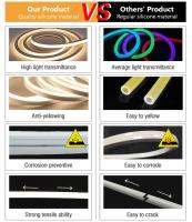 China Custom Silicone Flexible Diode Neon Strip Lights 2700K-5700K RGBW LED with IP67 Rating and DC12V/24V Input for sale