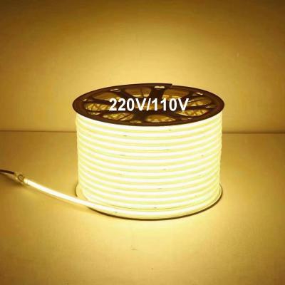 China 110V/220V IP67 Waterproof COB LED Strip Light 50m 10W 3000K-6000K Color Temperature for sale