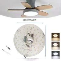 China 15W 100mm LED Ceiling Fan Light Retrofit Kit with 1500LM Output and Triac Dimming for 120V Systems for sale