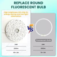 China High Lumen 230V 15W 110MM 36V  3CCT Spare Part Ceiling Fan PCB Board Driver Less LED Modules Dimming And Color Adjustment for sale