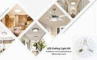 China ERP Rosh LED Modules 5CCT 12W/18W/24W DIP Switch Ceiling Light Fan With Witch Power Replaces LED Module for sale