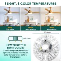 China 5CCT 18W/24W LED Ceiling Fan Light Retrofit Kit with 160° Viewing Angle and 30,000 Hour Lifespan for sale