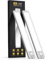 China Under Cabinet Lighting,40 LED Rechargeable Battery Operated Motion Sensor Light Indoor  Magnetic Dimmable Closet Lights, Wireless Under Counter Lights for Kitchen, Stairs for sale