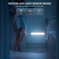 China Under Cabinet Lighting,40 LED Rechargeable Battery Operated Motion Sensor Light Indoor  Magnetic Dimmable Closet Lights, Wireless Under Counter Lights for Kitchen, Stairs for sale