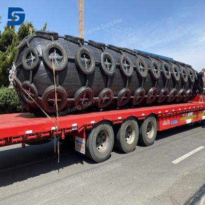China Durable Pneumatic Rubber Fenders Easy Installation Chain Tyre Net Type for Ship Protection for sale