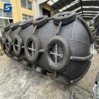 China Cert CCS Ship Rubber Fender Designed with Low Maintenance and Hot Galvanized Chain Shackle Delivering Dockside Protection for sale