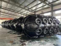 China Ship Docking Inflatable Rubber Fender Pneumatic Chain Net Aircraft Tyre Fender for sale