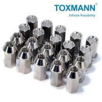 China CNC Precision Turned Parts M12 M14 Titanium Car Wheel Bolts Lug Nuts ±0.01mm Coaxiality for sale