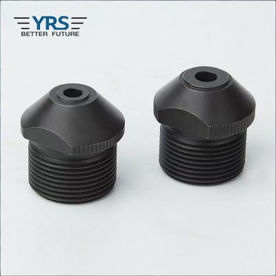 China SKD61 Knurled Nuts with Black Oxide Finish | HRC48-52 Hardness ±0.02mm Tolerance CNC Turned Parts for sale