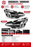 China High Quality Front LED Headlight Assemblies Right Left 80000628 80000401 for EX30 2024-2026 Headlamp Replacement Parts for sale