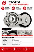 China High Quality AC Compressor Drive Belt Tensioner 31251654 for C30 C70 S40 V50 Air Conditioning Replacement Parts for sale