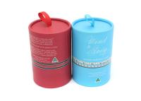 China Beauty Packaging Candle Gift Box , Cylinder Candle Boxes With Silk for sale