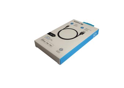 China Recyclable Blue Electronics Cardboard Box With PVC Windows Earphone Packaging for sale