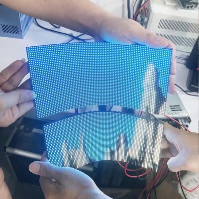 China P3mm Ball Flexible LED Display Screen Advertising Curve Shaped for sale