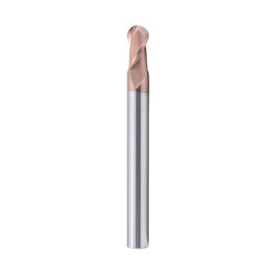 China TiAISiN Coated 10mm 2Flutes Carbide Ball Nose End Mill For Carbon Steel Alloy Steel Cast Iron for sale