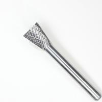 China SN-4 Tungsten Carbide Burr Inverted Cone Shape With 1/4'' Shank For Die Grinder Drill Bit for sale