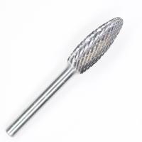 China SH-5 Flame Shape Tungsten Carbide Rotary File With 1/4'' Shank For Die Grinder Drill Bit for sale