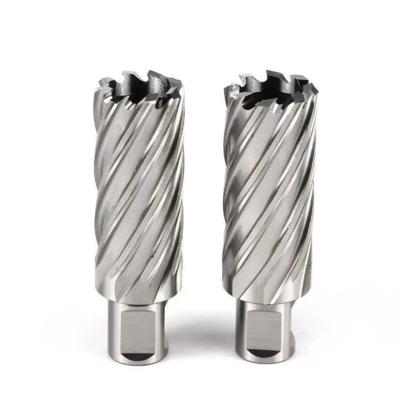 China 35mm Cut Diameter HSS Annular Cutter Drill Bit 19.05mm Weldon Shank 75mm Cutting Depth Depth for sale