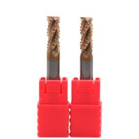 China 8mm HRC55 4 Flutes Carbide Roughing End Mills TiAISiN Coated  For Steels & Iron for sale