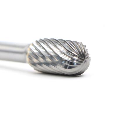 China SC Single Cut Ball Nosed Cylinder Carbide Burr 10mm*20mm With 6mm Shank Dia. for sale