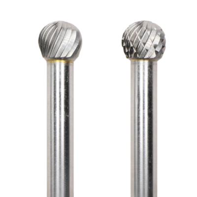 China 3mm SD Ball Shape Carbide Burrs Single Cut Carbide Rotary Burr On 3mm Shank for sale