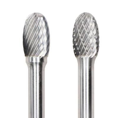 China SE 12mm Carbide Burr Die Grinder Bit Tungsten Carbide Burr Rotary File Oval Shape On 8mm Shank for sale