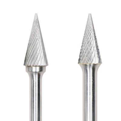 China M Type 6mm*13mm Tungsten Carbide Burr Cone Pointed End Type With 6mm Shank for sale