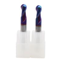 China HRC 65 R1.5*3*6*3*50 Dia TiAISiN Coated 2 Flutes Carbide Ball Nose End Mill Cutter for sale