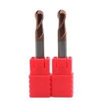China 3mm Dia R1.5*3*6*3*50 2Flutes TiAISiN Carbide Ball Nose End Mill For Carbon Steel Alloy Steel Cast Iron for sale