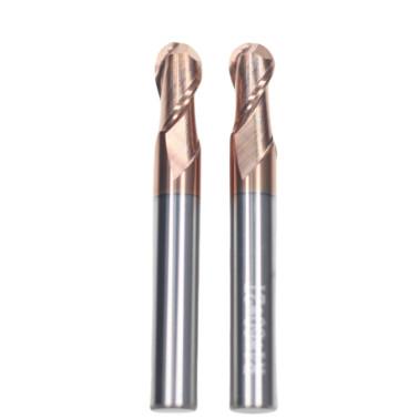 China 8mm Dia R4*8*16*8*60 2Flutes TiAISiN Carbide Ball Nose End Mill For Carbon Steel Alloy Steel Cast Iron for sale
