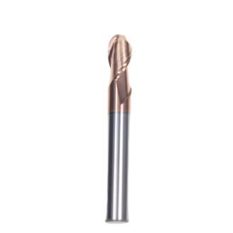 China 8mm Carbide Ball Nose End Mill R4*8*16*8*100L For Carbon Steel Alloy Steel Cast Iron TiAISiN Coated for sale