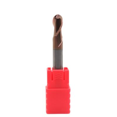 China 8mm Dia R4*8*16*8*150L 2Flutes TiAISiN Carbide Ball Nose End Mill For Carbon Steel Alloy Steel Cast Iron for sale