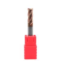 China 4mm Dia 4*10*4*50 TiAISiN Coated 4 Flat Flutes Carbide Square End Mill For Carbon Steel Alloy Steel Cast Iron for sale