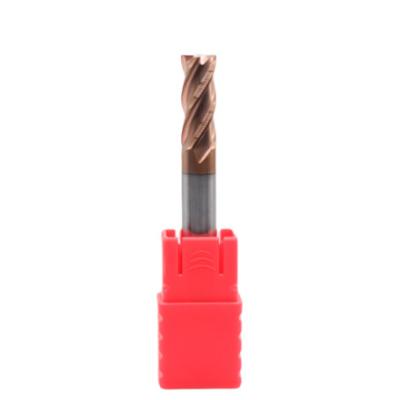 China 4mm Dia 4*10*4*50 TiAISiN Coated 4 Flat Flutes Carbide Square End Mill For Carbon Steel Alloy Steel Cast Iron for sale