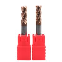 China 6mm Dia 6*25*6*75 TiAISiN Coated 4 Flat Flutes Carbide Square End Mill For Carbon Steel Alloy Steel Cast Iron for sale