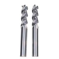 China 12mm Dia 12*45*12*100 HRC55 3 Flutes Flat Carbide End Mills For Aluminum Uncoated Machine Type Finish Machining for sale