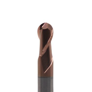 China 20mm Dia R10*20*40*20*100L 2 Flutes TiAISiN Carbide Ball Nose End Mill For Carbon Steel Alloy Steel Cast Iron for sale
