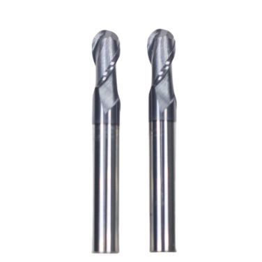 China AITiN Coated 10mm R5*10*20*10*75 2 Flutes Ball End Mill for Machining Carbon Steel Alloy Steel Stainless Steel Cast Iron for sale