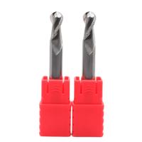 China HRC 55° R2.5*5*10*5*75 2 Flutes Ball Nose End Mill For Aluminum Without Coating for sale
