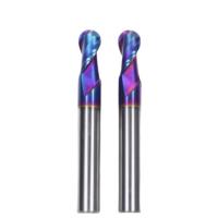 China 2 Flutes HRC 65 R9*18*36*18*150L TiAISiN Coated Carbide Ball Nose End Mill for sale