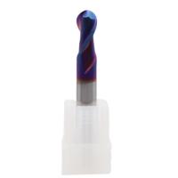 China 2 Flutes HRC65 R7*14*28*14*80 TiAISiN Coated Carbide Ball Nose End Mill with 28mm Shank Diameter for sale