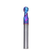 China HRC65 R6*30*12*75 TiAISiN Coated 2 Flutes Carbide Ball Nose End Mill Cutter With Customization Option for sale