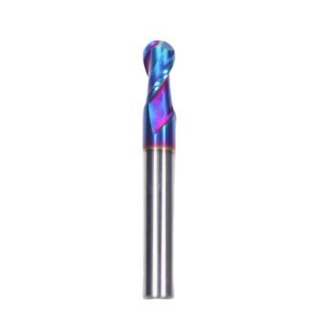 China HRC65 R6*30*12*75 TiAISiN Coated 2 Flutes Carbide Ball Nose End Mill Cutter With Customization Option for sale