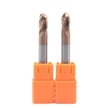 China 8mm Dia R4*8*16*8*60 4Flutes TiAISiN Carbide Ball Nose End Mill For Carbon Steel Alloy Steel Cast Iron for sale