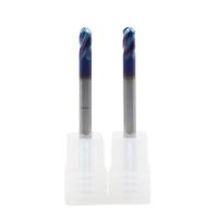 China Roughing Machining 4 Flutes HRC 65 R2*4*8*4*75 TiAISiN Coated Carbide Ball Nose End Mill for sale