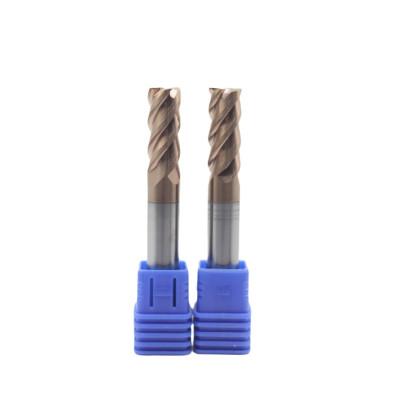 China 10mm Cut Diameter 4flutes Milling Cutter For Alloy Steel Hardened Steel 45-65HRC ALTiN TiSiN Coating For Customization for sale